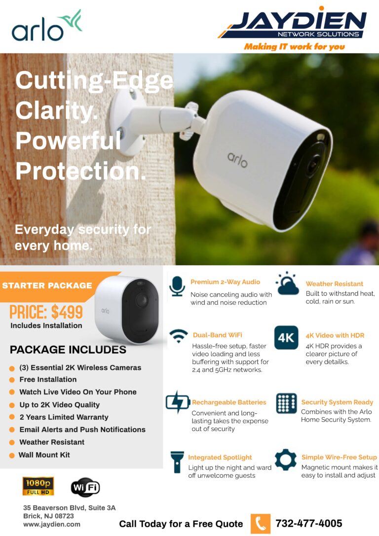 Security Camera Installation NJ - Jaydien Solutions